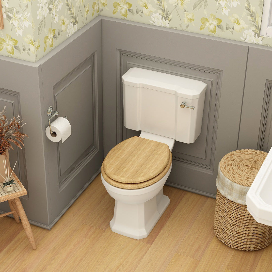 Wyndham open back close coupled pan and cistern (pan height 400mm ...