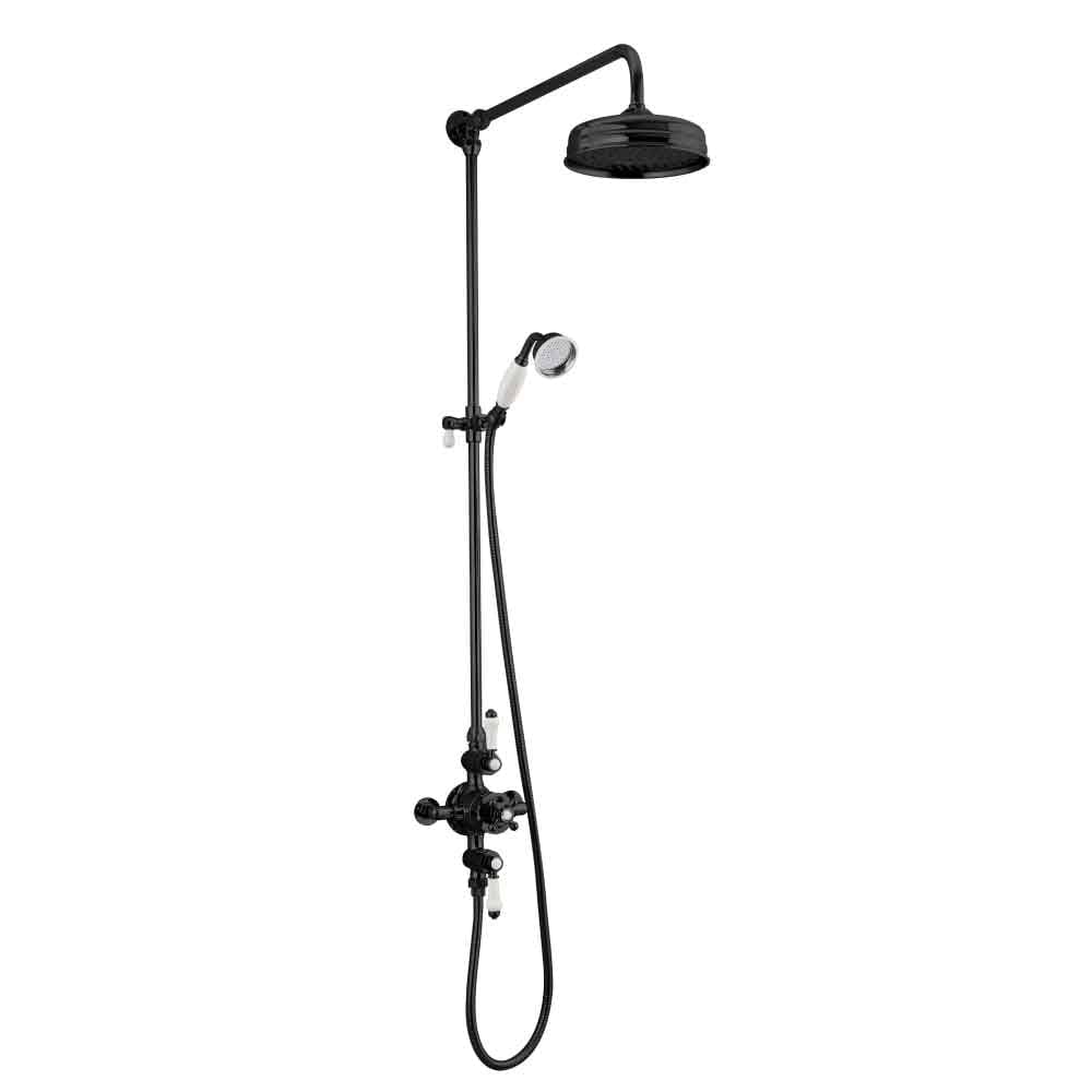 Cambridge Black Dual Outlet Traditional Shower Pack – Elegant Haven ...