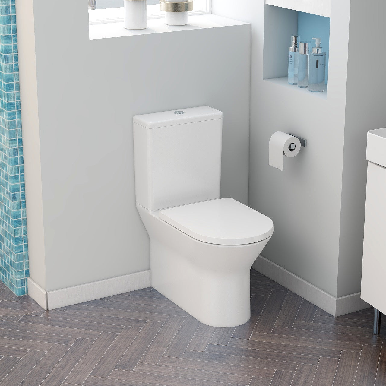Blade Rimless Closed Back Close Coupled Pan & Cistern (pan height 410m ...